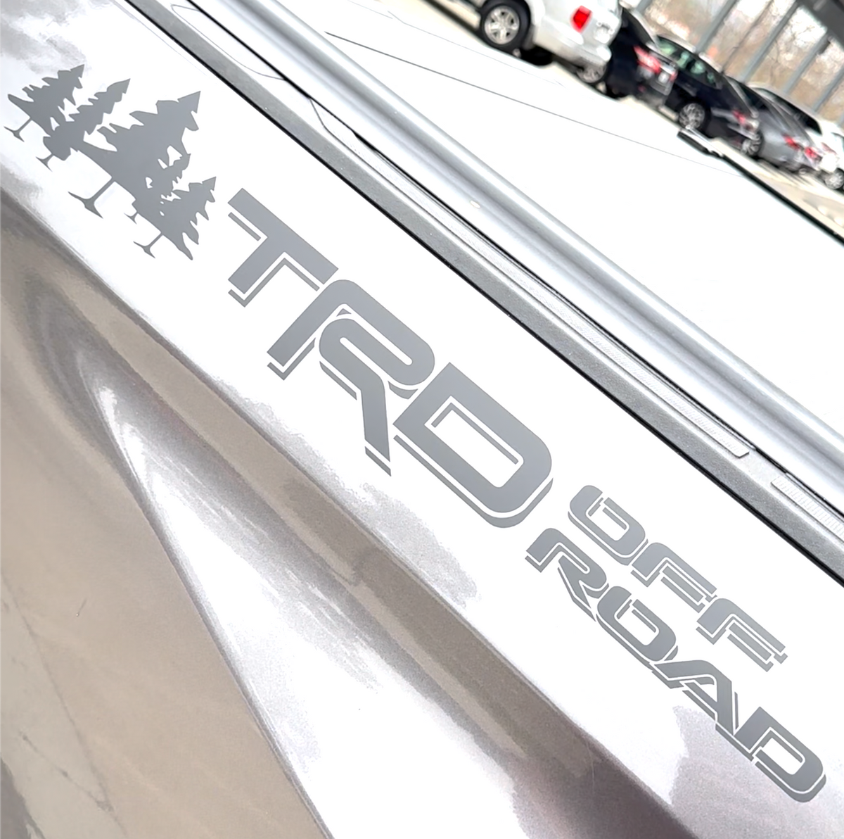 Matte Black Forest Trees Toyota TRD Style Off Road Trail Sticker Decal ...